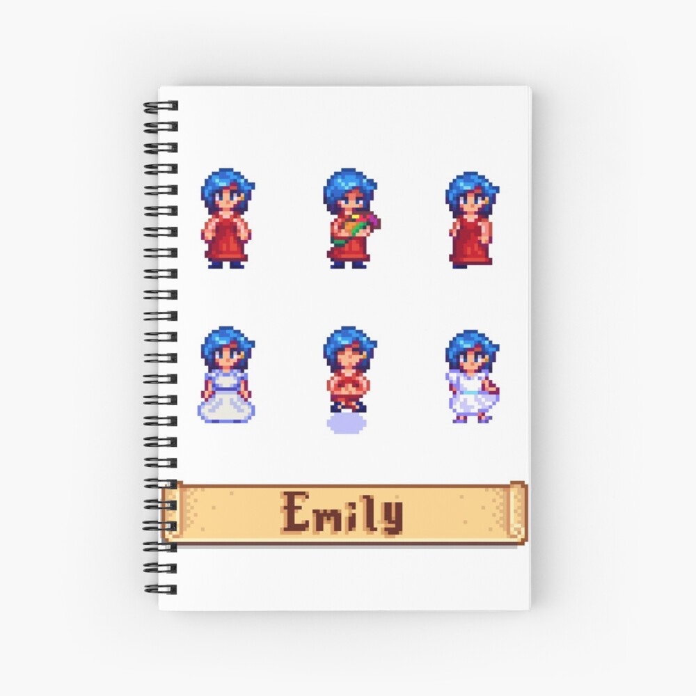 "Stardew Valley Sprites - Emily" Spiral Notebook for Sale by kathdvd ...