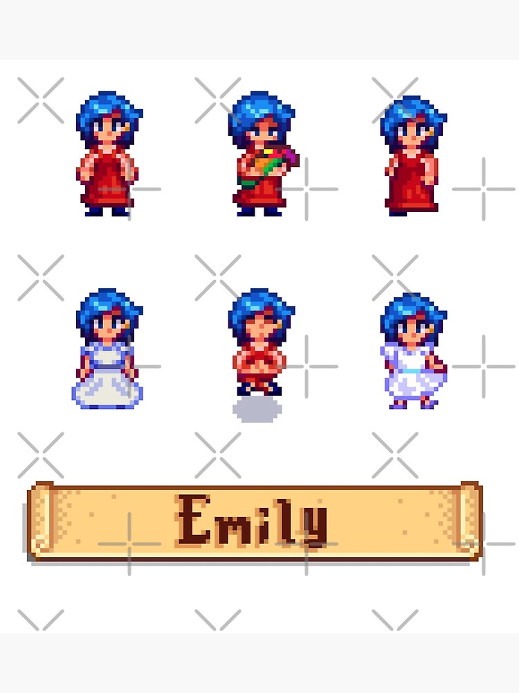 "Stardew Valley Sprites - Emily" Poster for Sale by kathdvd | Redbubble