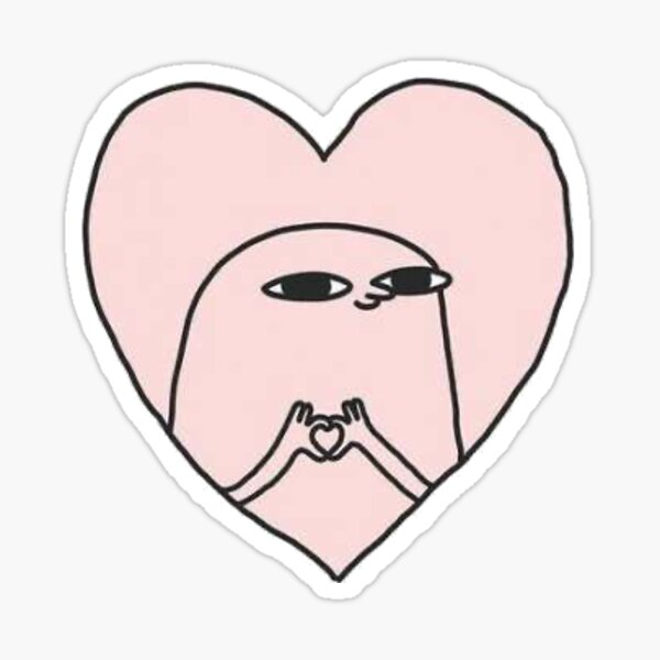"Heart Meme" Sticker for Sale by A-GatorGoods | Redbubble