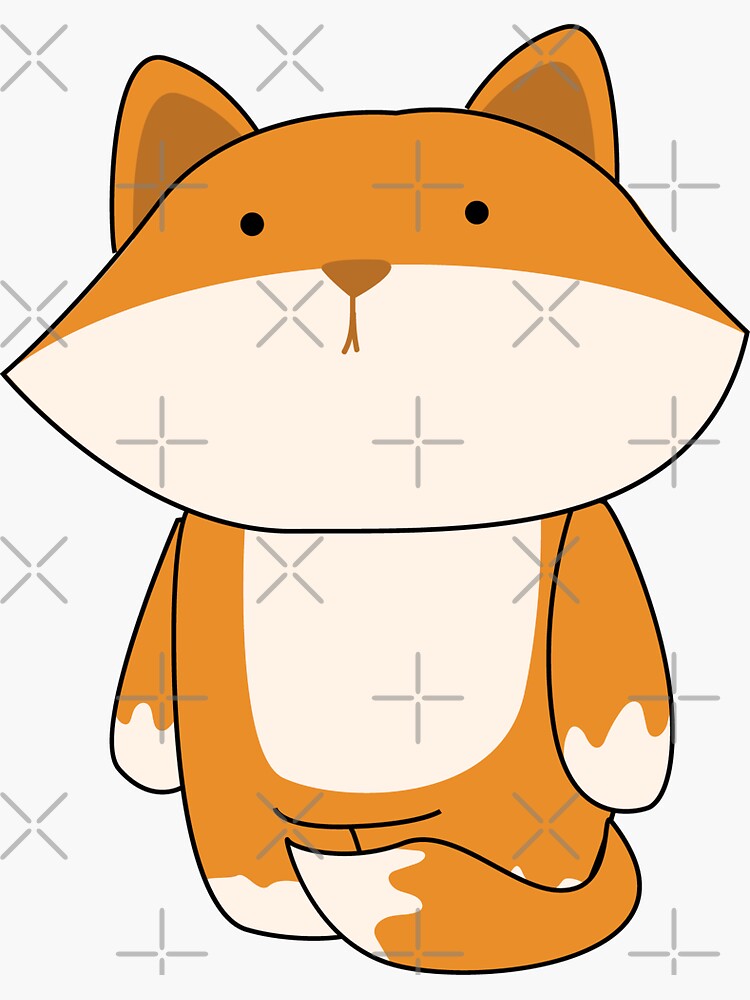 "Cute Fox Cartoon" Sticker for Sale by dylanplayer | Redbubble