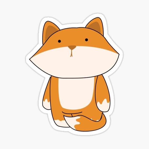 "Cute Fox Cartoon" Sticker for Sale by dylanplayer | Redbubble