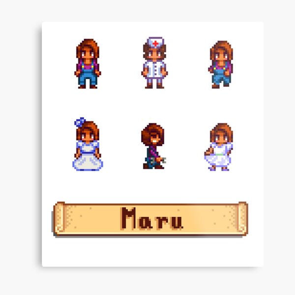 "Stardew Valley Sprites - Maru" Metal Print for Sale by kathdvd | Redbubble