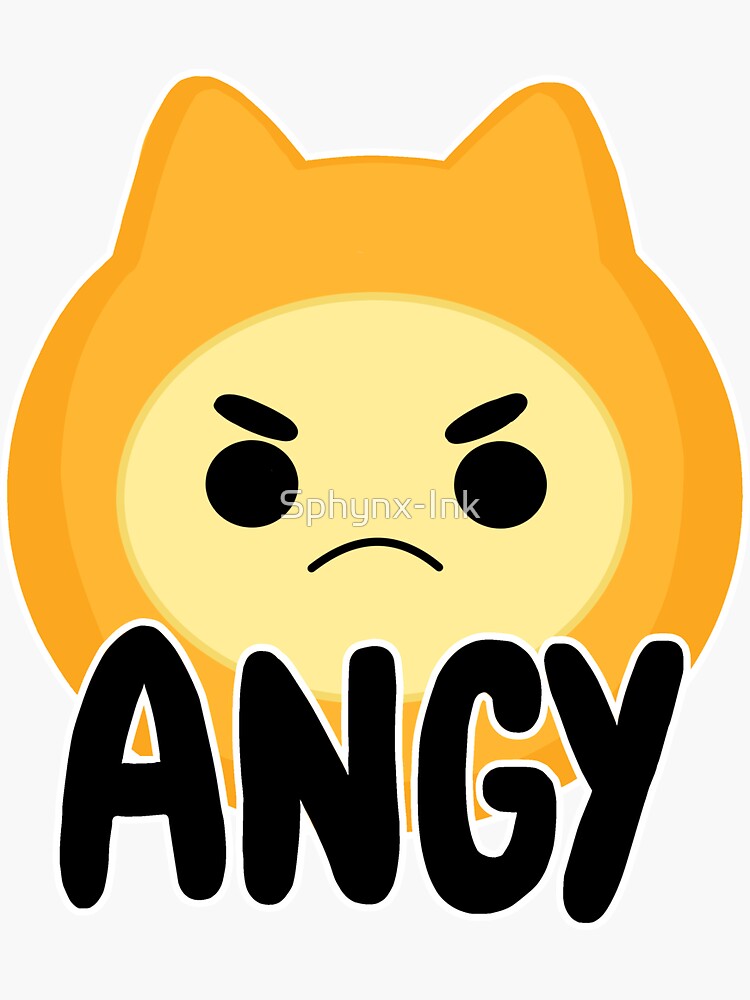 "ANGY" Sticker for Sale by Sphynx-Ink | Redbubble