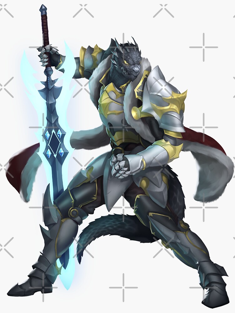 "Nat19: Mirkwire the Obsidian Dragonborn" Sticker for Sale by ...