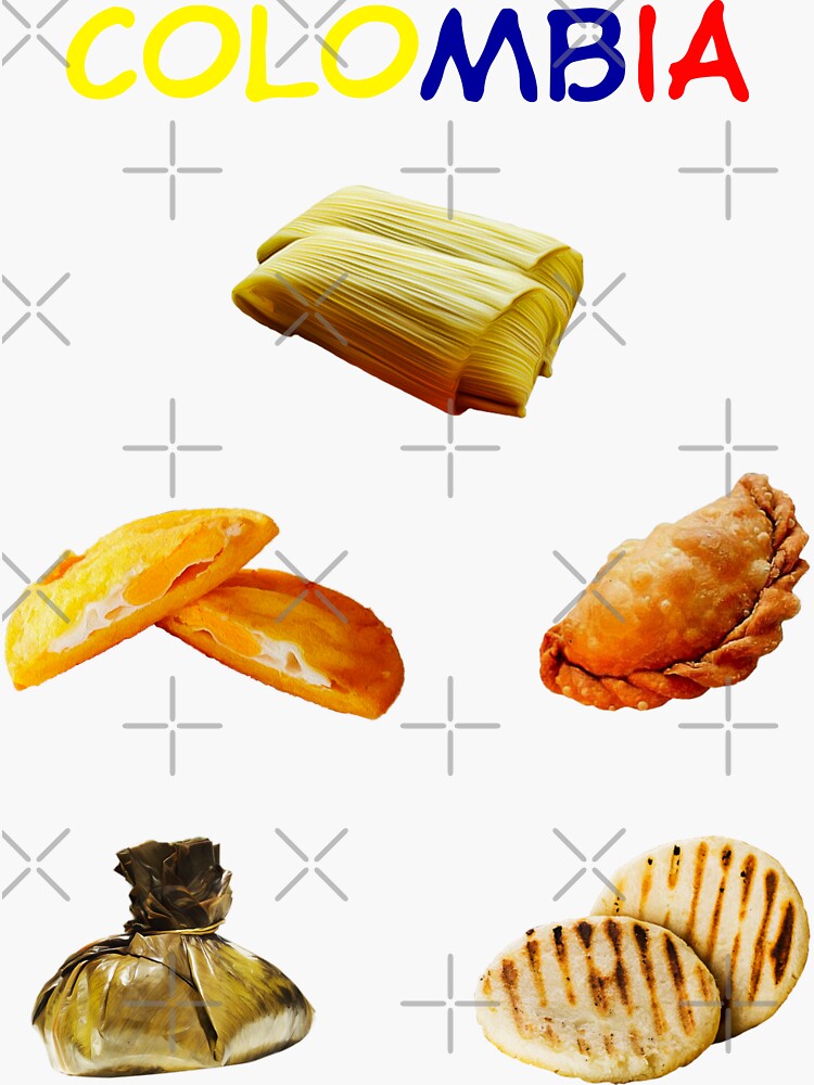 "Colombian Food Pack" Sticker for Sale by Trebolazul | Redbubble