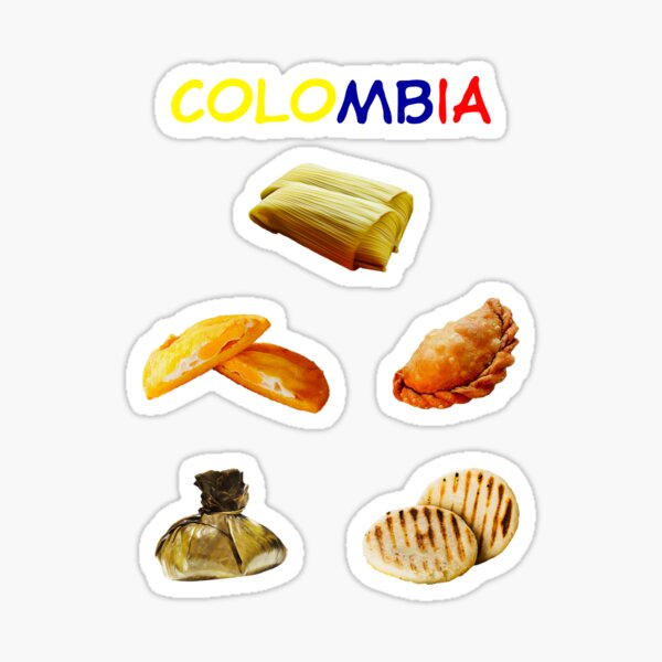 "Colombian Food Pack" Sticker for Sale by Trebolazul | Redbubble