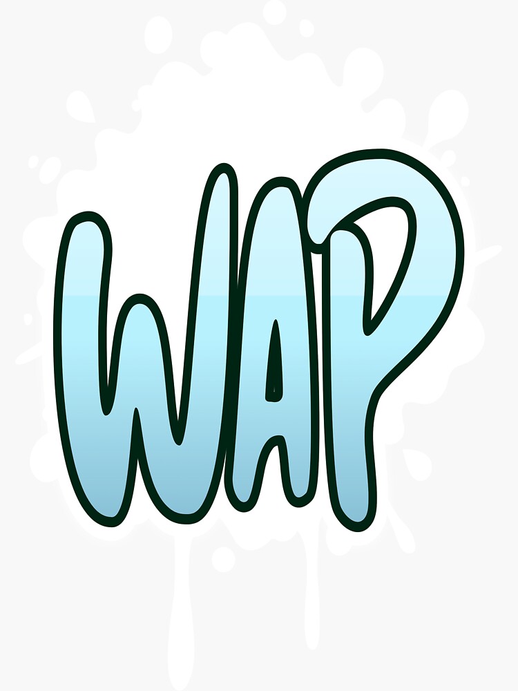 "WAP white" Sticker by CoolChris4489 | Redbubble