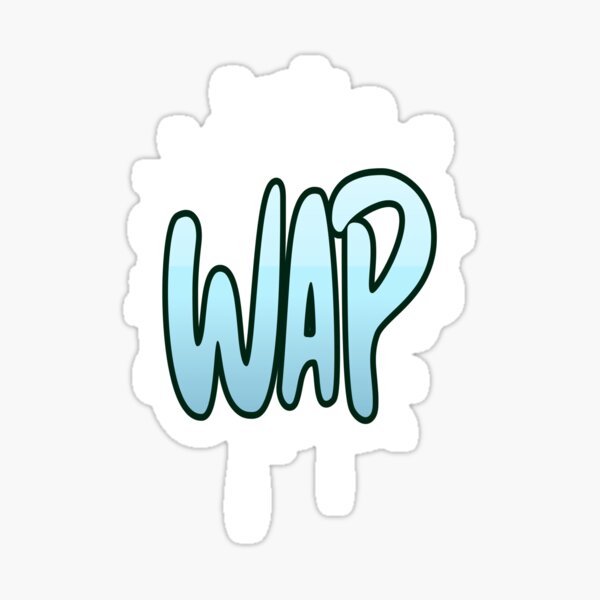 "WAP white" Sticker by CoolChris4489 | Redbubble