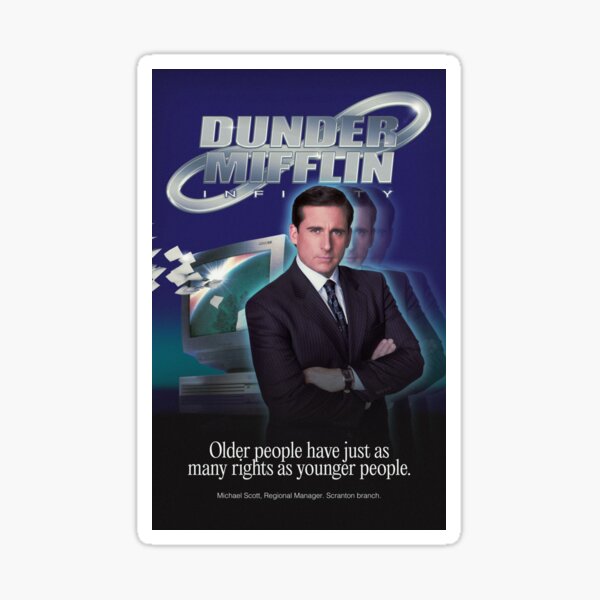 "Dunder Mifflin Infinity" Sticker by cervaantes | Redbubble