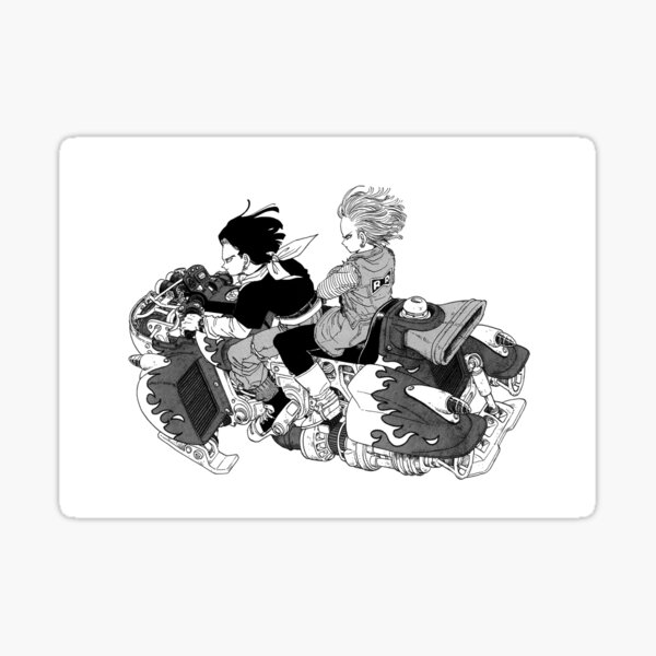 "DBZ ANDROID 18/17" Sticker by trashclothing7 | Redbubble