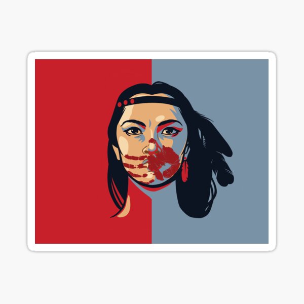 "MMIW Awareness Native American Woman Artwork For The Missing and ...