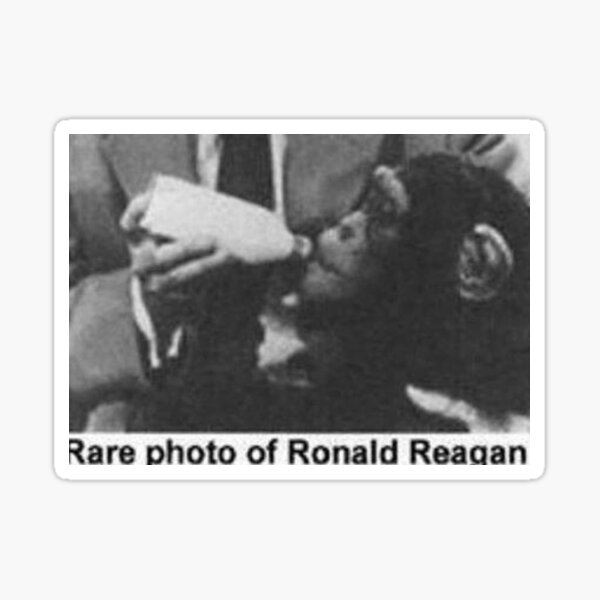 "rare photo of ronald reagan" Sticker for Sale by FellasCol | Redbubble