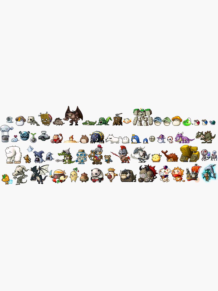 "Maplestory monsters" Sticker for Sale by Yuukai | Redbubble
