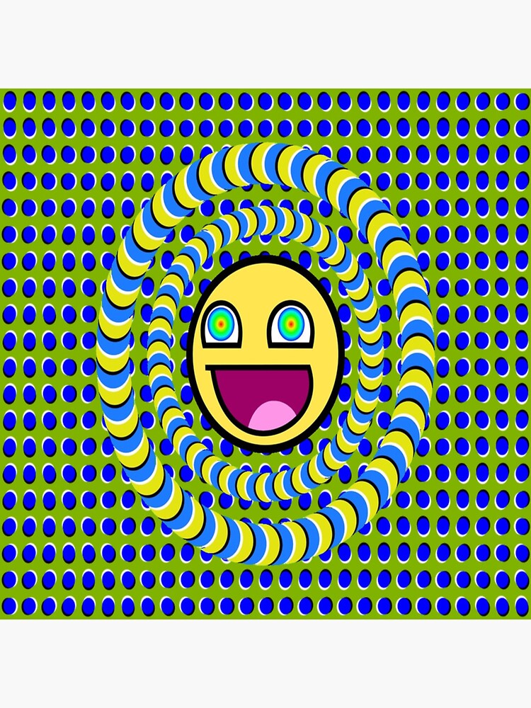 "Trippy Emoji Psychedelic Cool New Age Optical Illusion Design Pattern ...