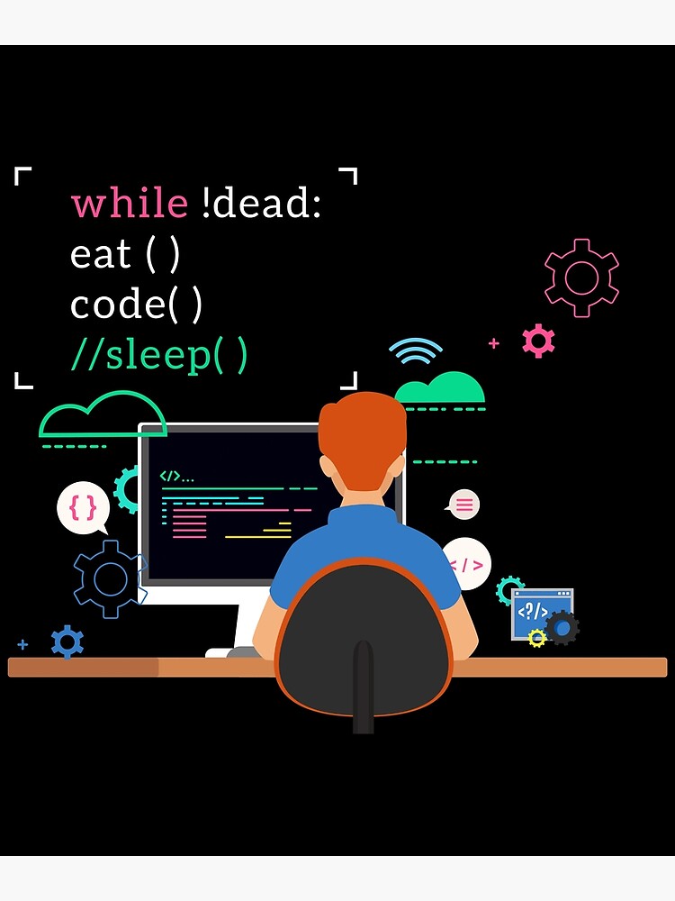 "Eat Sleep Code Computer Science Programming design product" Poster for ...