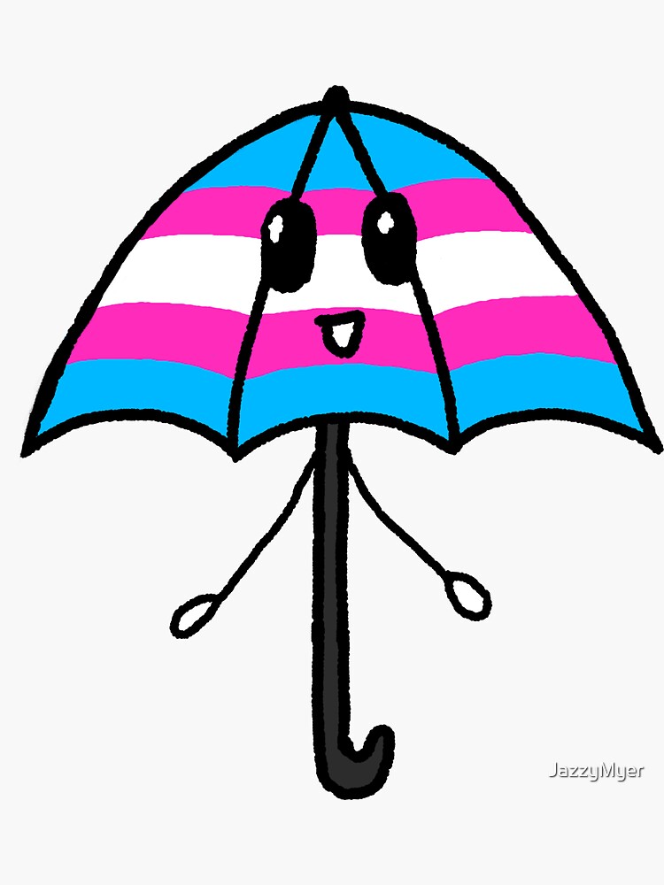 "Cute Trans Pride Umbrella" Sticker by JazzyMyer | Redbubble