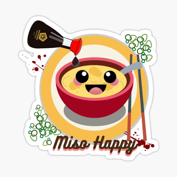 "Miso Happy Tshirt Japanese Character Anime Cute Funny Kawaii Graphic ...