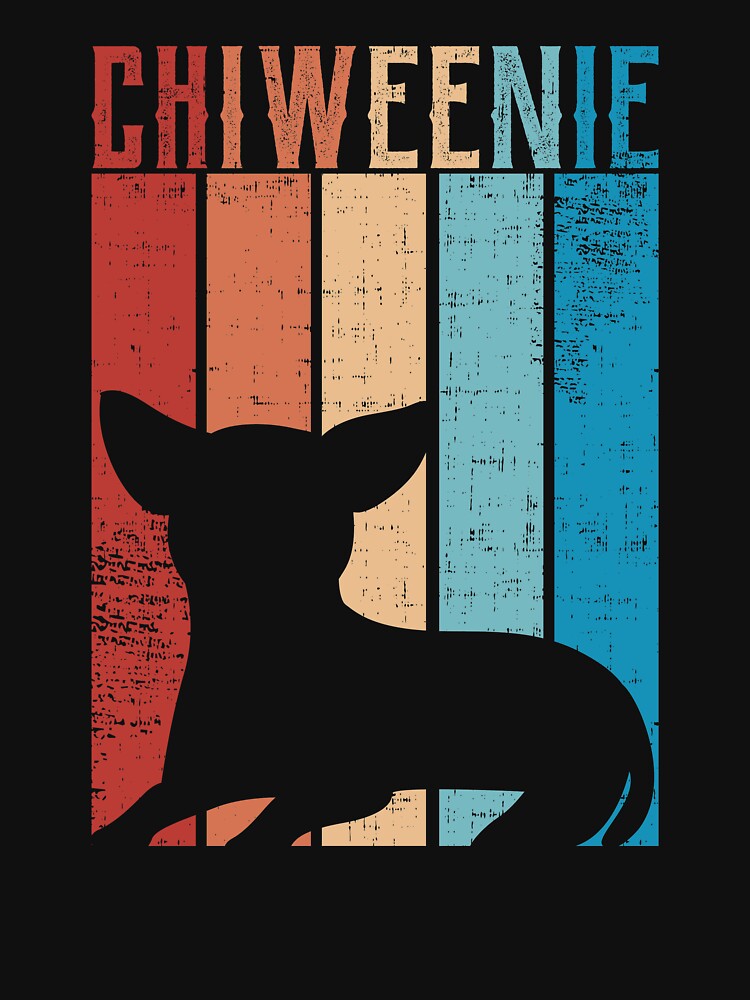 "Cute Retro Chiweenie Silhouette Gift design for Chiweenies product" T ...