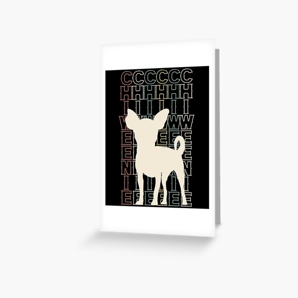 "Cute Retro Chiweenie Silhouette Gift design for Chiweenies print ...