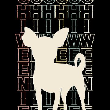 "Cute Retro Chiweenie Silhouette Gift design for Chiweenies print ...