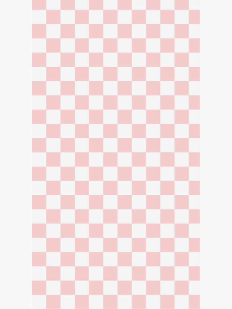 "Baby pink and white checkered tiles. " Sticker by matilda-m | Redbubble