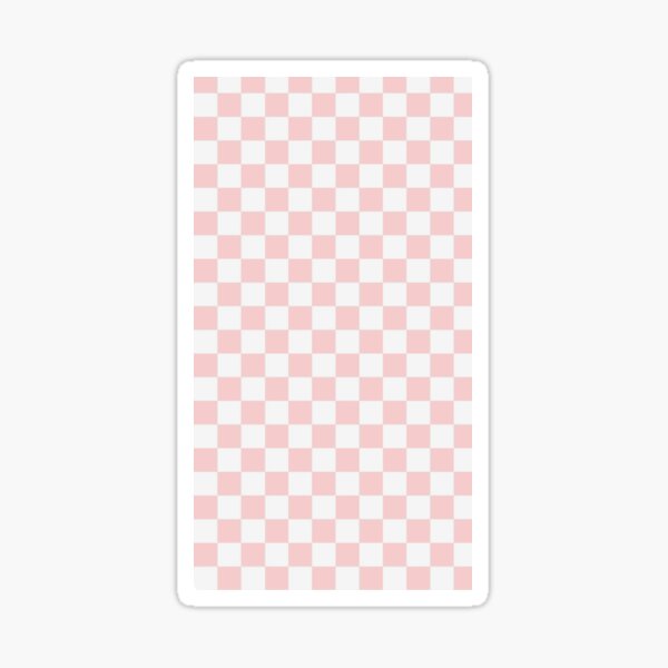 "Baby pink and white checkered tiles. " Sticker by matilda-m | Redbubble