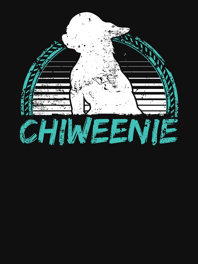"Cute Retro Chiweenie Silhouette Gift design for Chiweenies product" T ...