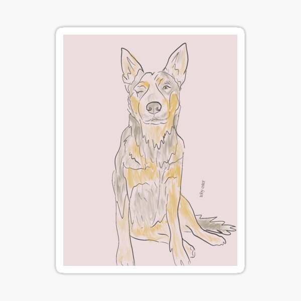 "Wink" Sticker by tobyesterart | Redbubble