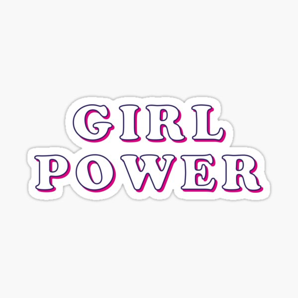 "Pink purple Girl Power sticker" Sticker for Sale by theianfox | Redbubble