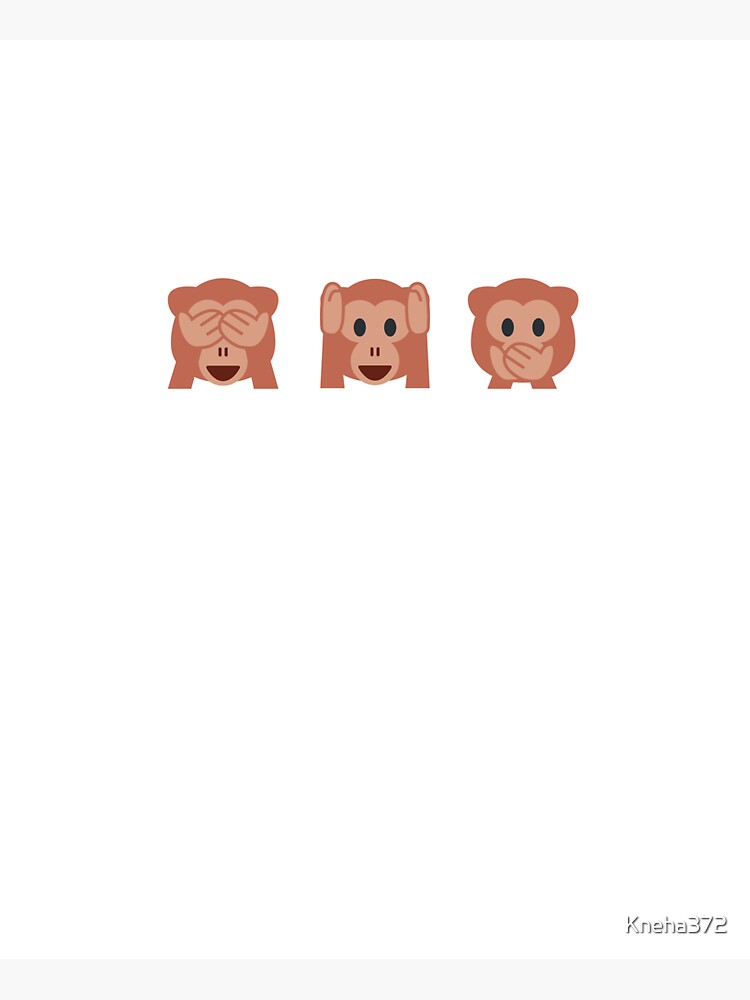 "three wise monkeys emoji design" Sticker for Sale by Kneha372 | Redbubble
