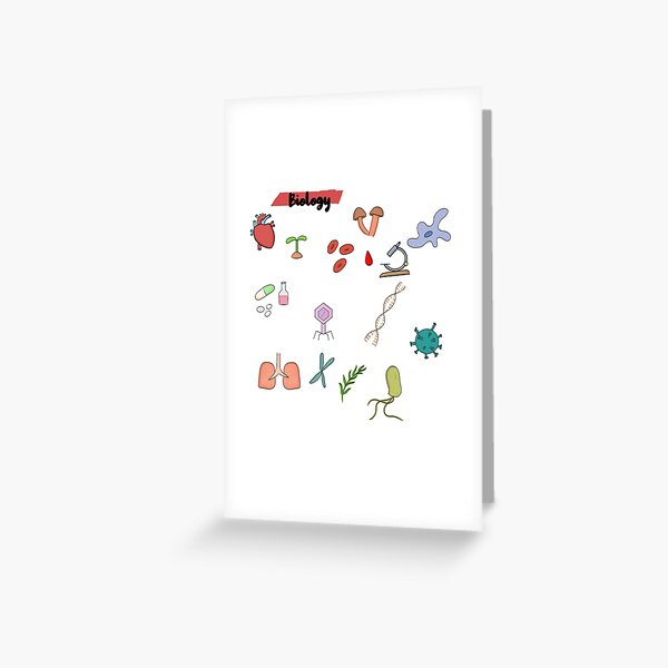 ~ Biology Sticker Pack Greeting Card For Sale By Sahereative 03 Redbubble