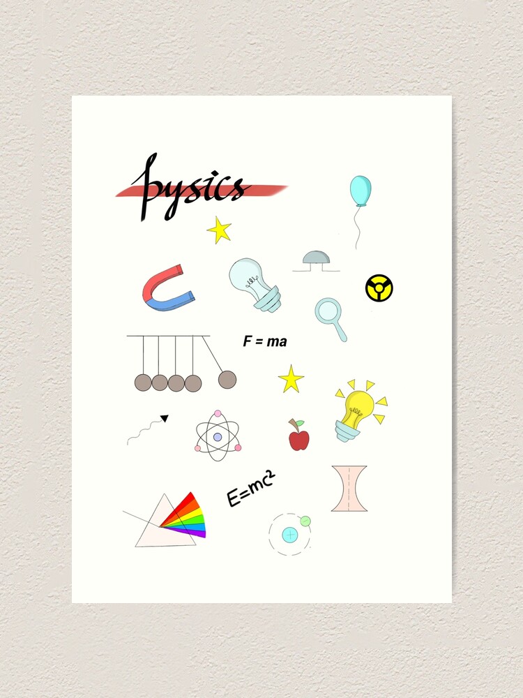 "~ Physics sticker pack " Art Print for Sale by sahereative-03 | Redbubble