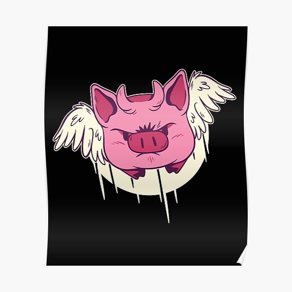"Flying swine | Angel Devil" Poster by DerSenat | Redbubble