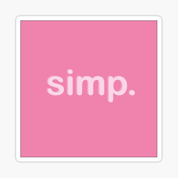 "simp " Sticker for Sale by Rosadraws | Redbubble