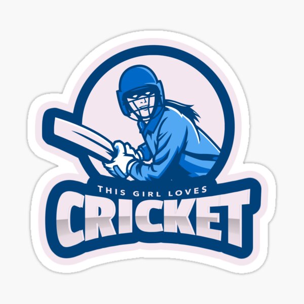 "This Girl Loves Cricket - Sport Design" Sticker for Sale by mum-of-two ...