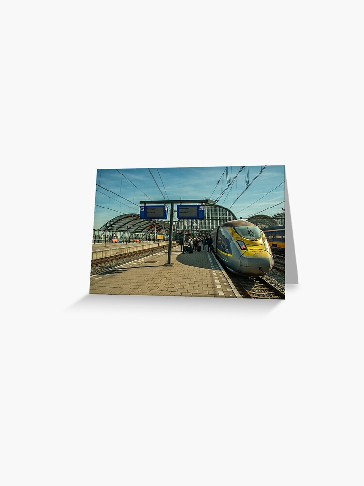 "Amsterdam Centraal Eurostar" Greeting Card for Sale by hawkie | Redbubble