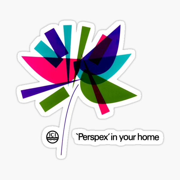 "PERSPEX ADVERT" Sticker for Sale by ThrowbackAds | Redbubble