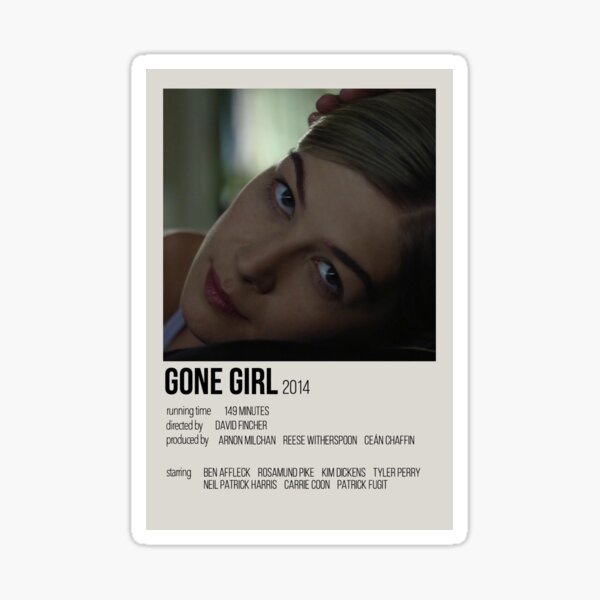 "Gone Girl movie poster" Sticker for Sale by emilyfdowell | Redbubble