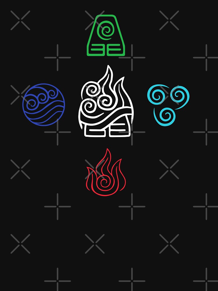 "Avatar 5 Elements - Symbols" T-shirt for Sale by Hipstorium ...