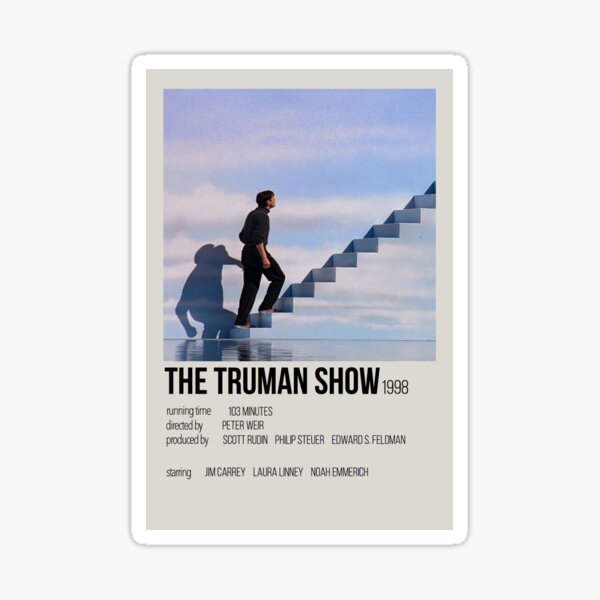 "The Truman Show movie poster" Sticker for Sale by emilyfdowell | Redbubble