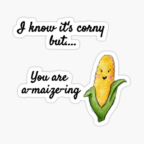 "Corny Jokes Illustration" Sticker for Sale by Asteria-96 | Redbubble