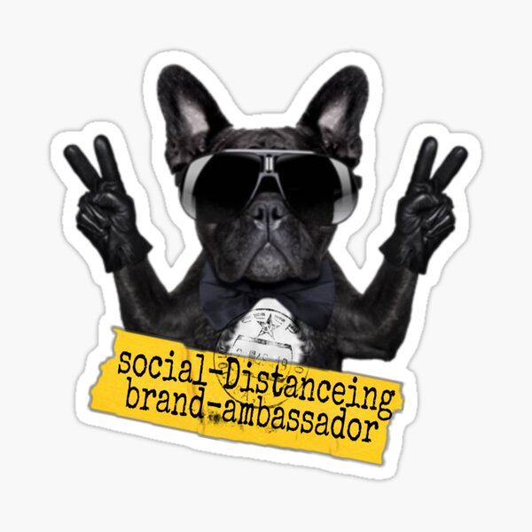"funny social distancing brand ambassador" Sticker for Sale by ...