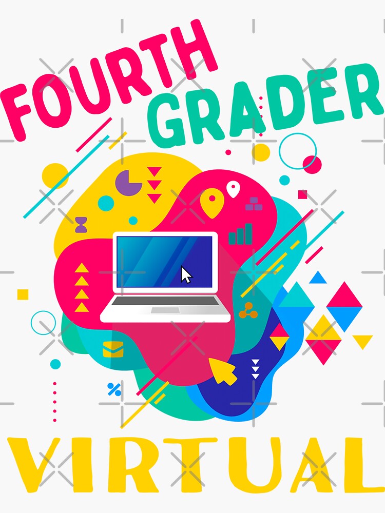 "Fourth Grader Virtual Elearning Back To School" Sticker by ...