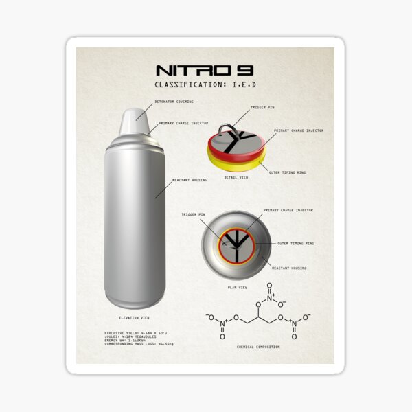 "Nitro 9" Sticker by TheGenesisArk | Redbubble