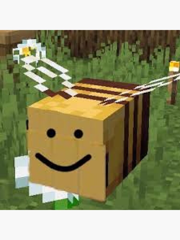 "minecraft bee meme sticker" Art Print by daisydesings | Redbubble