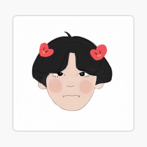 "bts taehyung tata sticker" Sticker by tybab | Redbubble