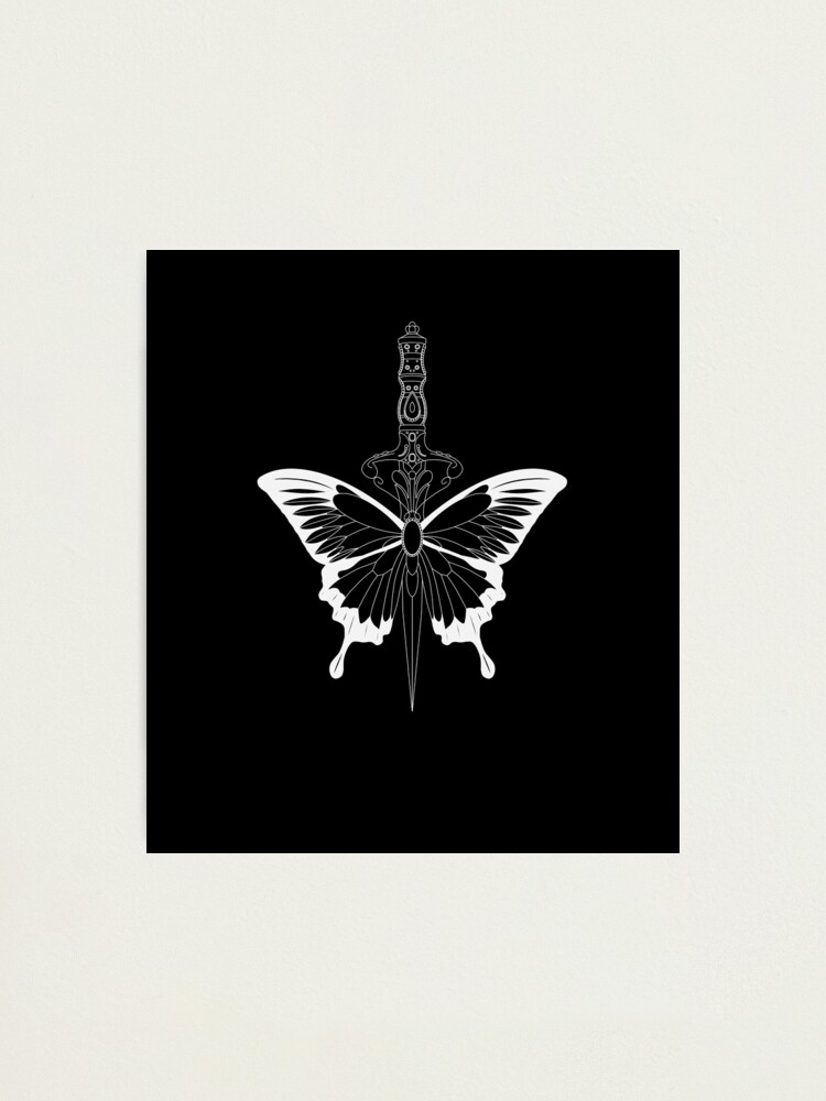 "Butterfly Dagger Tattoo Design " Photographic Print for Sale by ...
