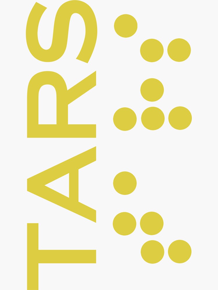 "Interstellar - Tars design (correct font)" Sticker for Sale by ...