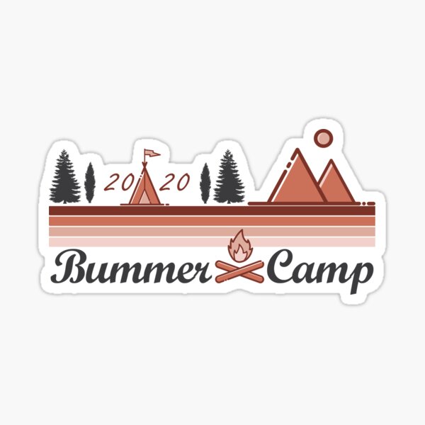 "Bummer Camp 2020 Retro Vintage " Sticker for Sale by Thania09 | Redbubble