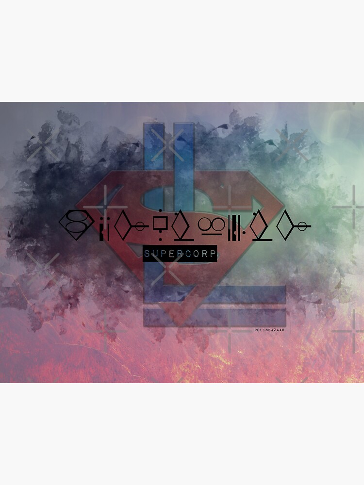 "Supercorp Kryptonian Glyphs" Sticker for Sale by polisbazaar | Redbubble